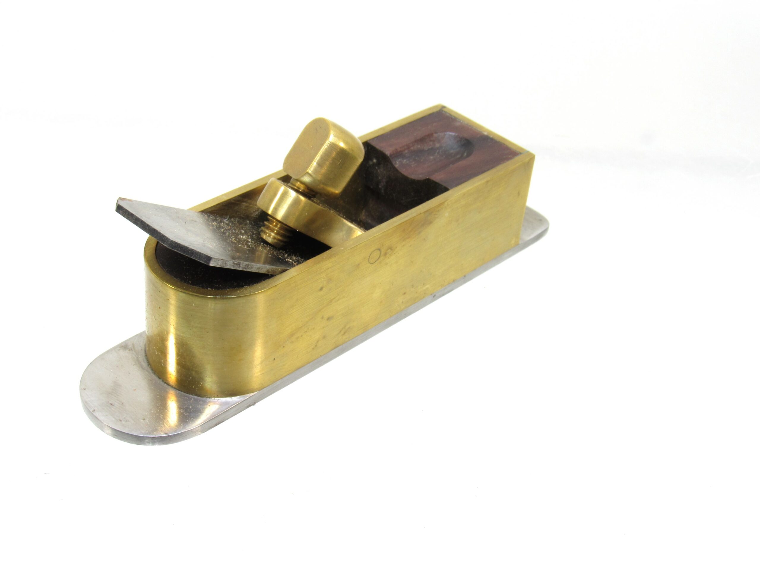 FINE HARRIS TOOLS BRASS FINGER PLANE WITH STEEL SOLE IN BOX - Michael ...