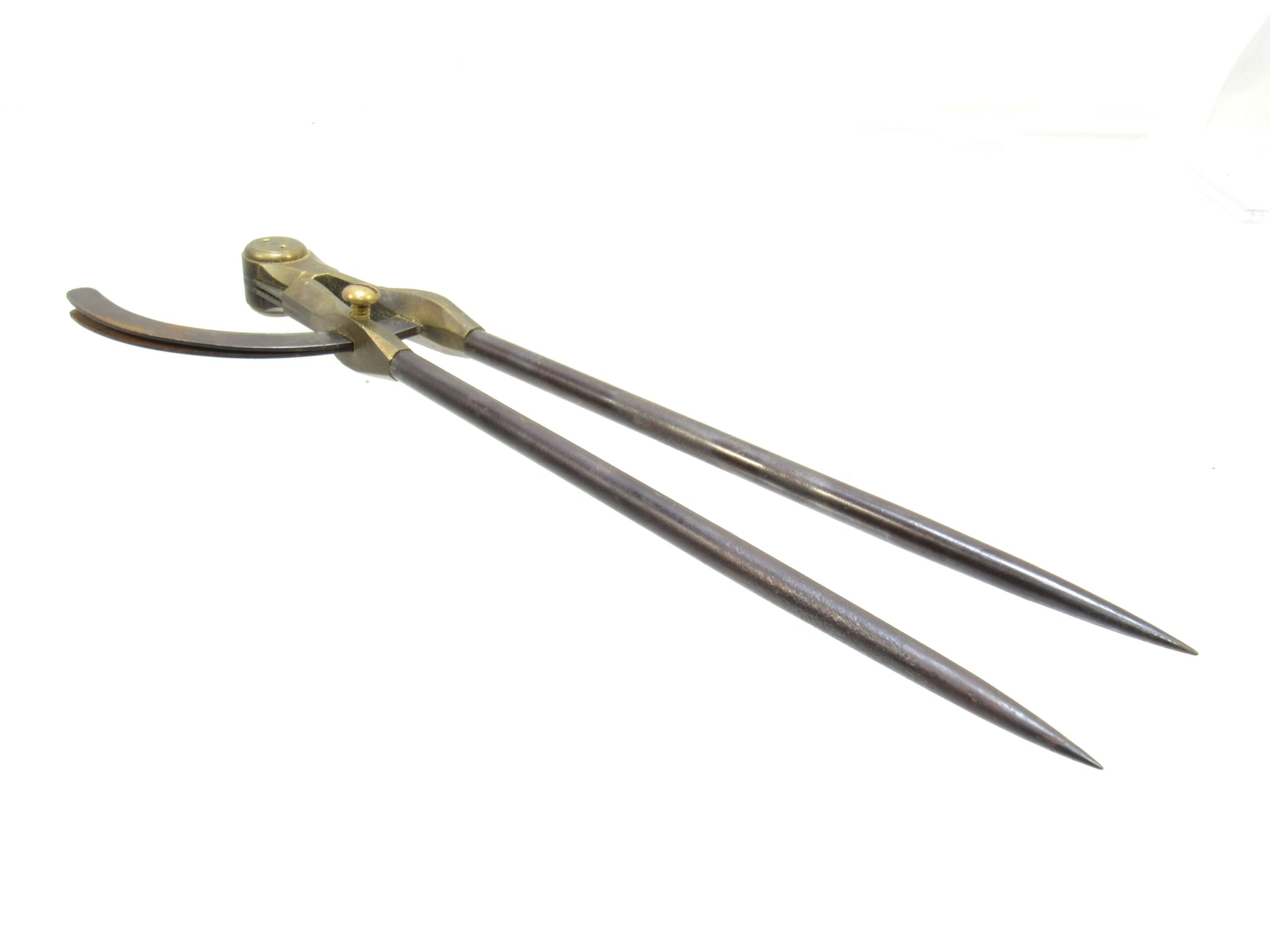 AWESOME EARLY PAIR OF BRASS AND IRON 12" DIVIDERS - Michael Rouillard ...