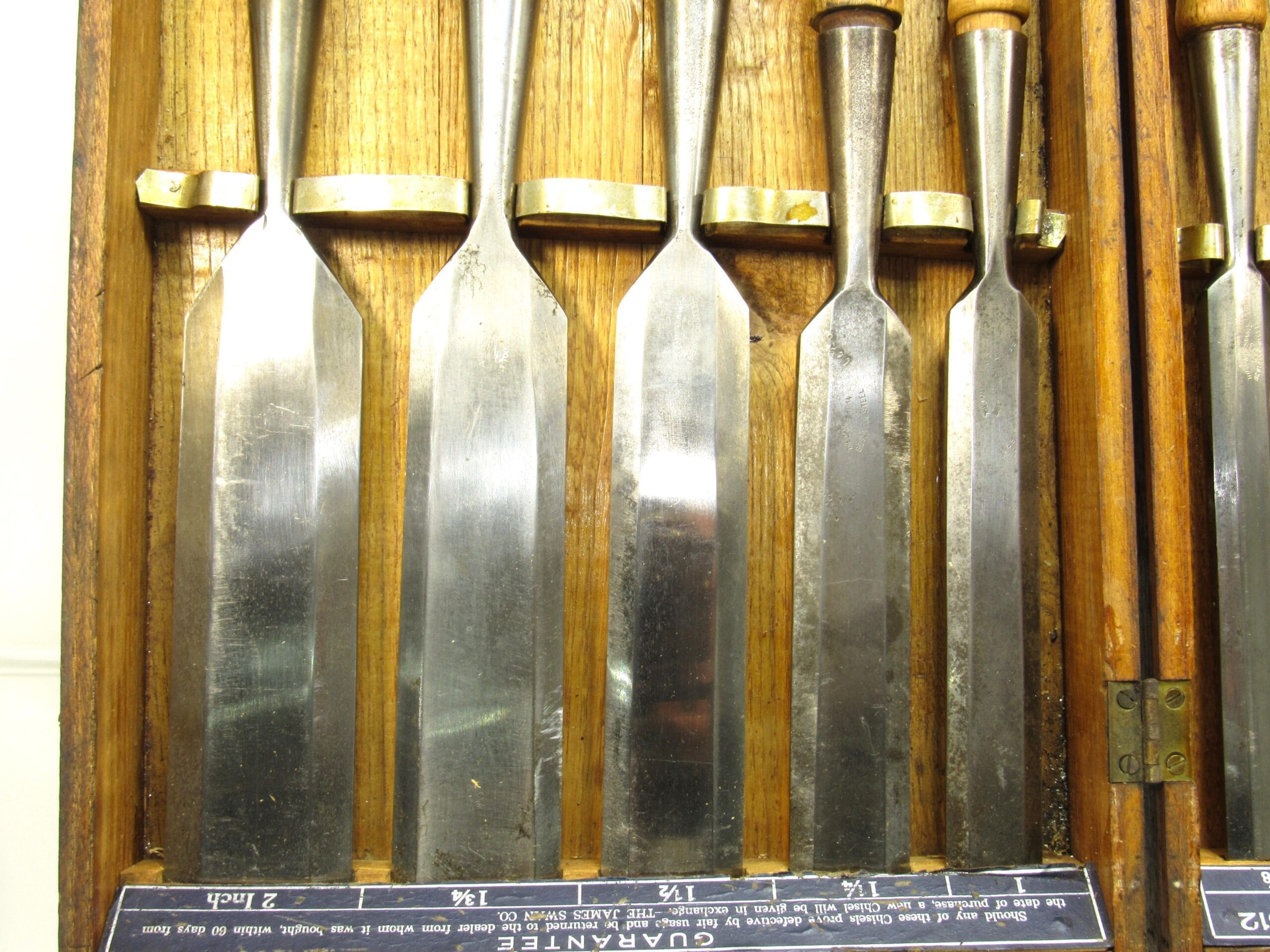Awesome Full Set Of 12 James Swan Socket Firmer Chisels In Original Box ...