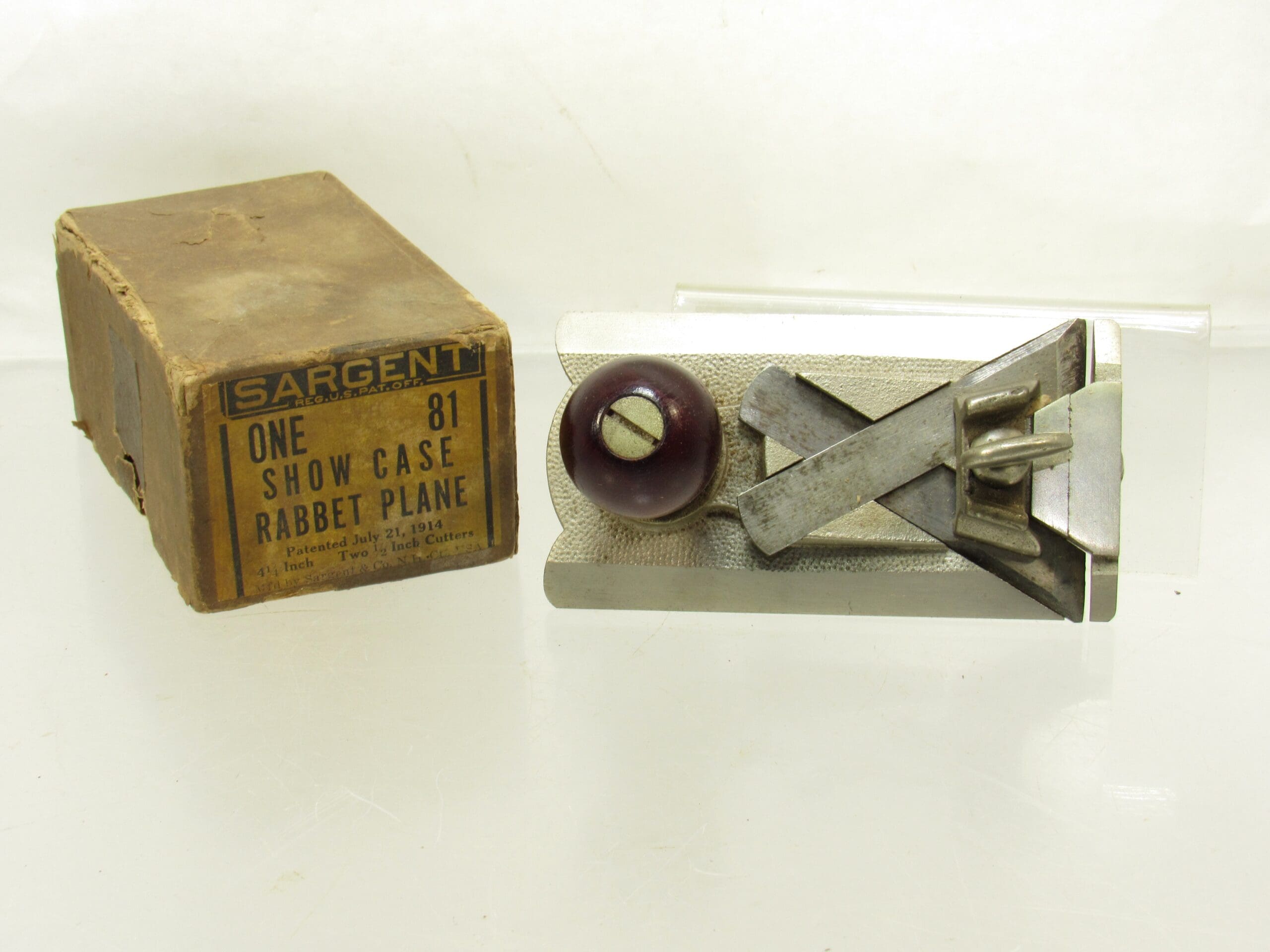 Minty Sargent VBM # 81 Show Case Rabbet Plane in Original Box - Michael ...