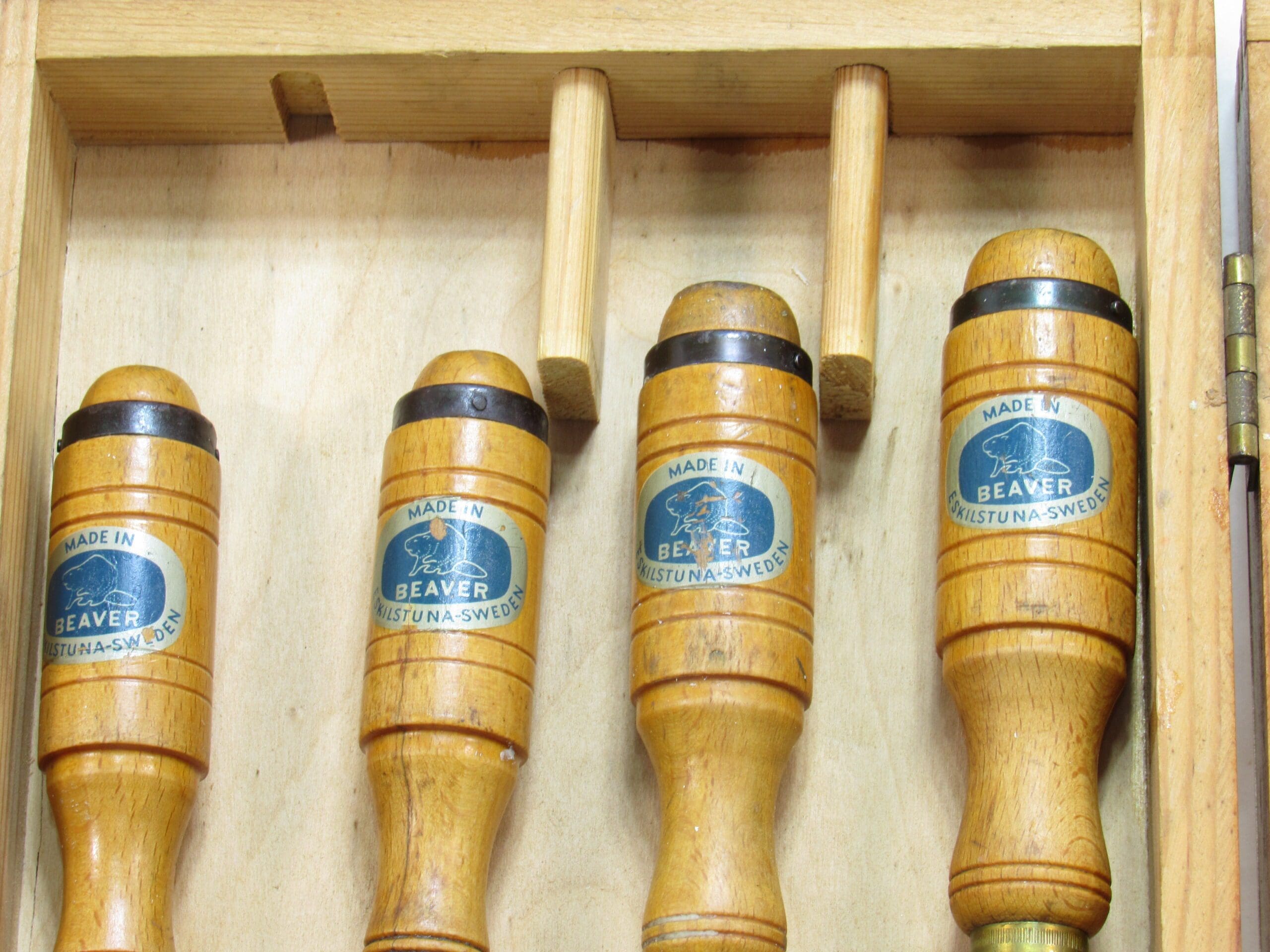 Extra Special Eskilstuna Sweden Beaver 8 Piece Chisel Set In Box Razor ...