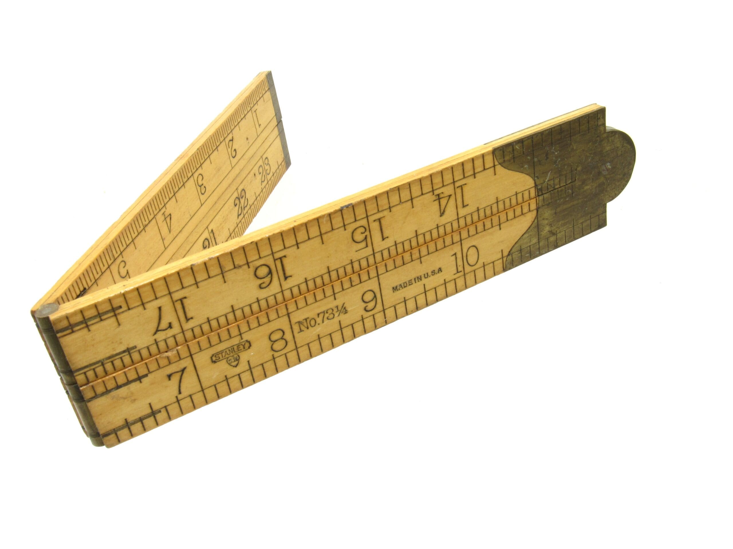 Superb Stanley # 73 1/4 Carpenters Rule 2 Foot 4 Fold Circa 1929 -1937 ...