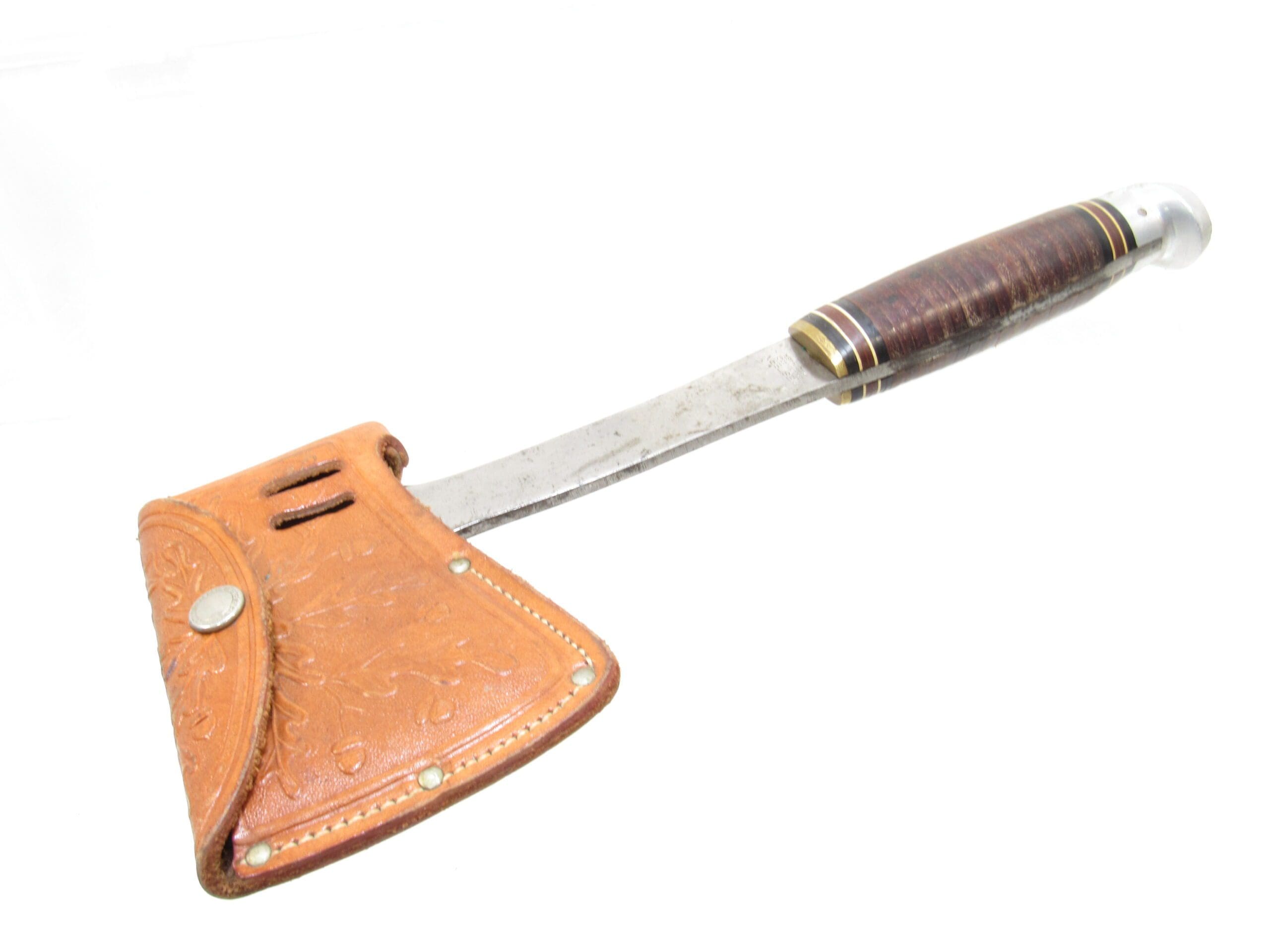 Great Western Boulder Colorado Western Hatchet With Sheath Leather ...