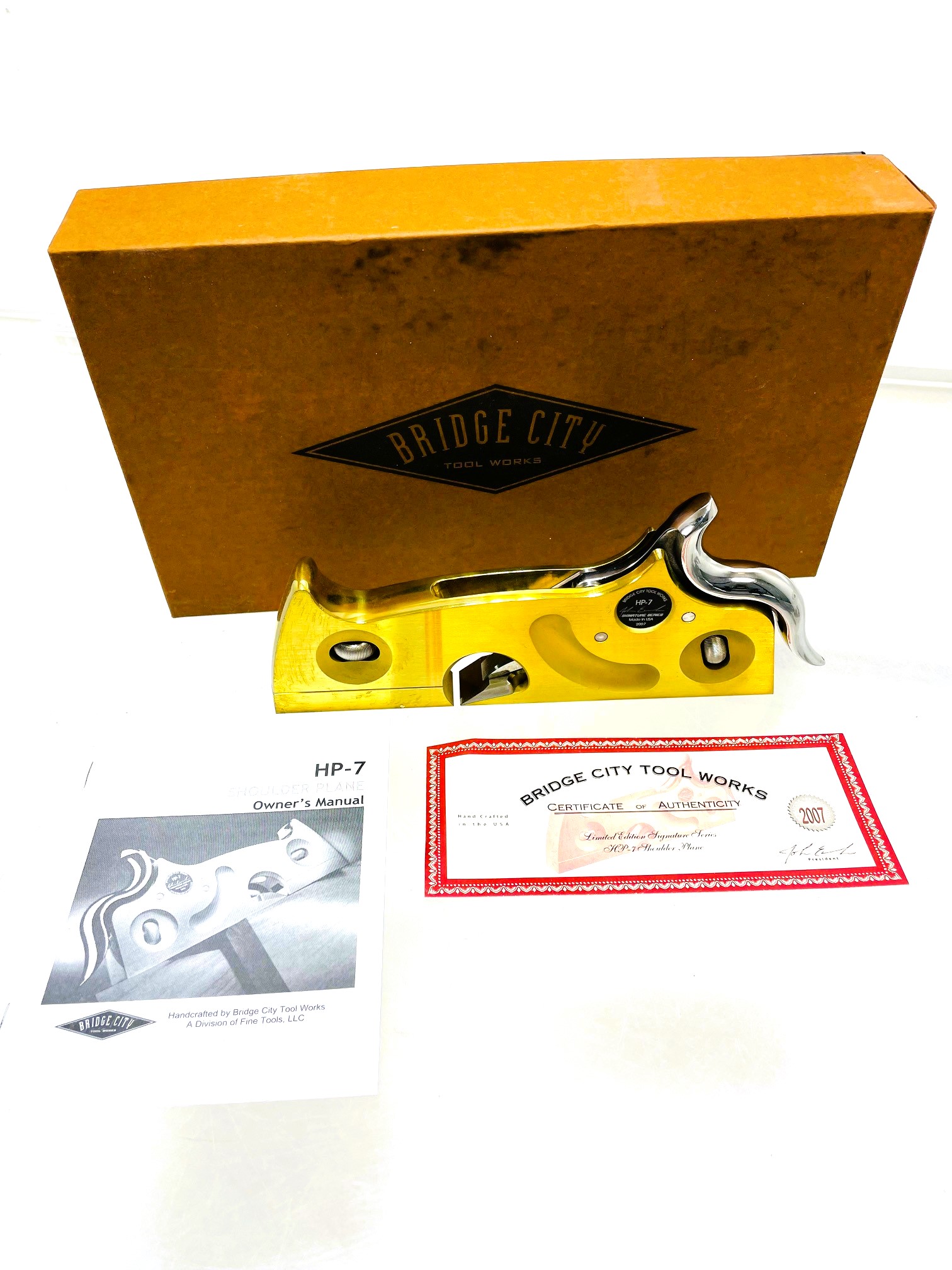 New In Box Bridge City Tool HP-7 Brass Shoulder Plane Limited Edition ...