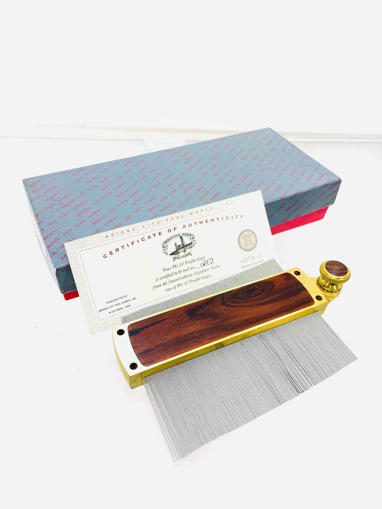 New In Box Bridge City Tool PG-10 Profile Gauge Rosewood Limited ...