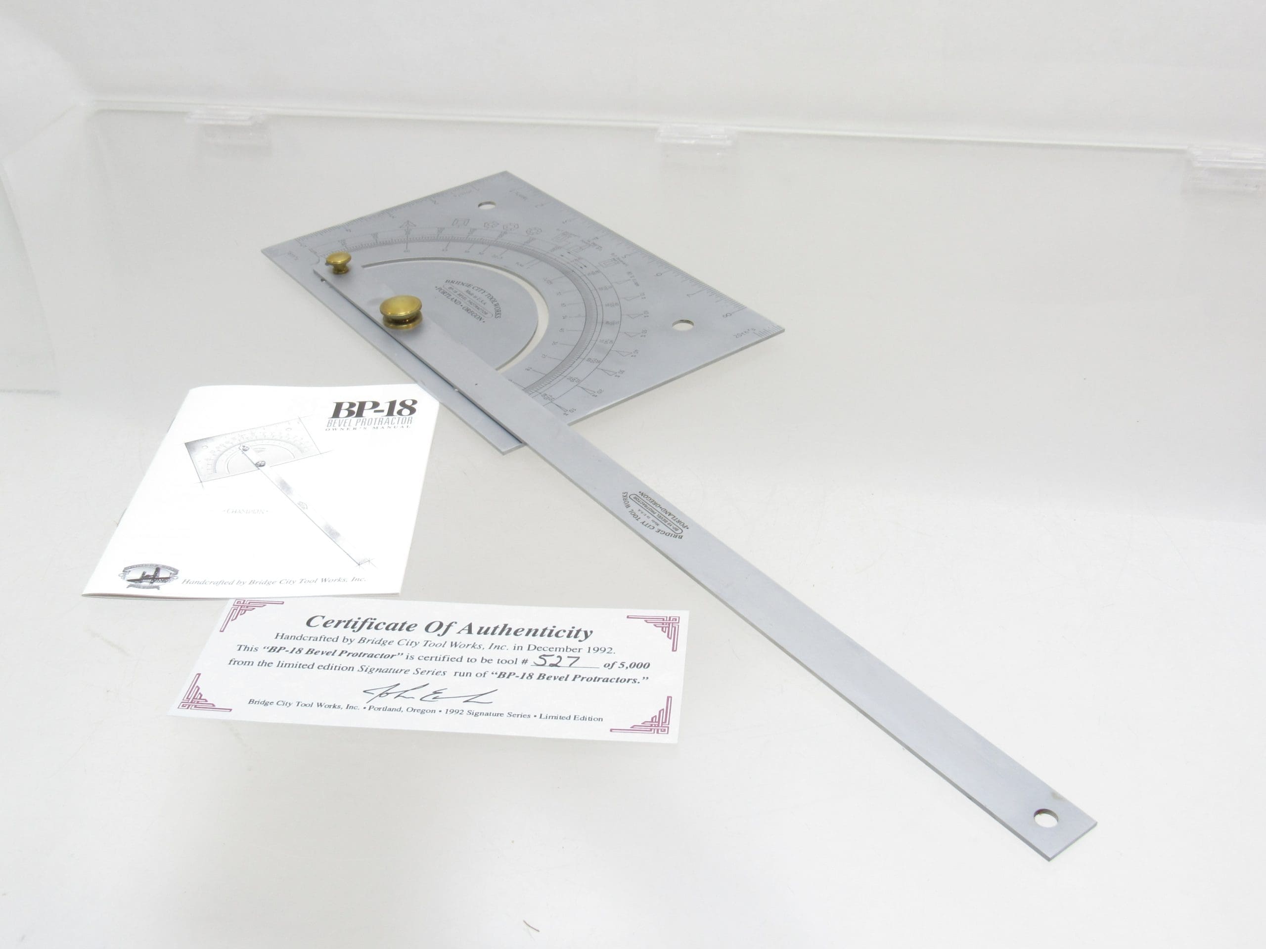 Minty Bridge City Tool BP-18 Bevel Protractor Made In USA 1992 ...