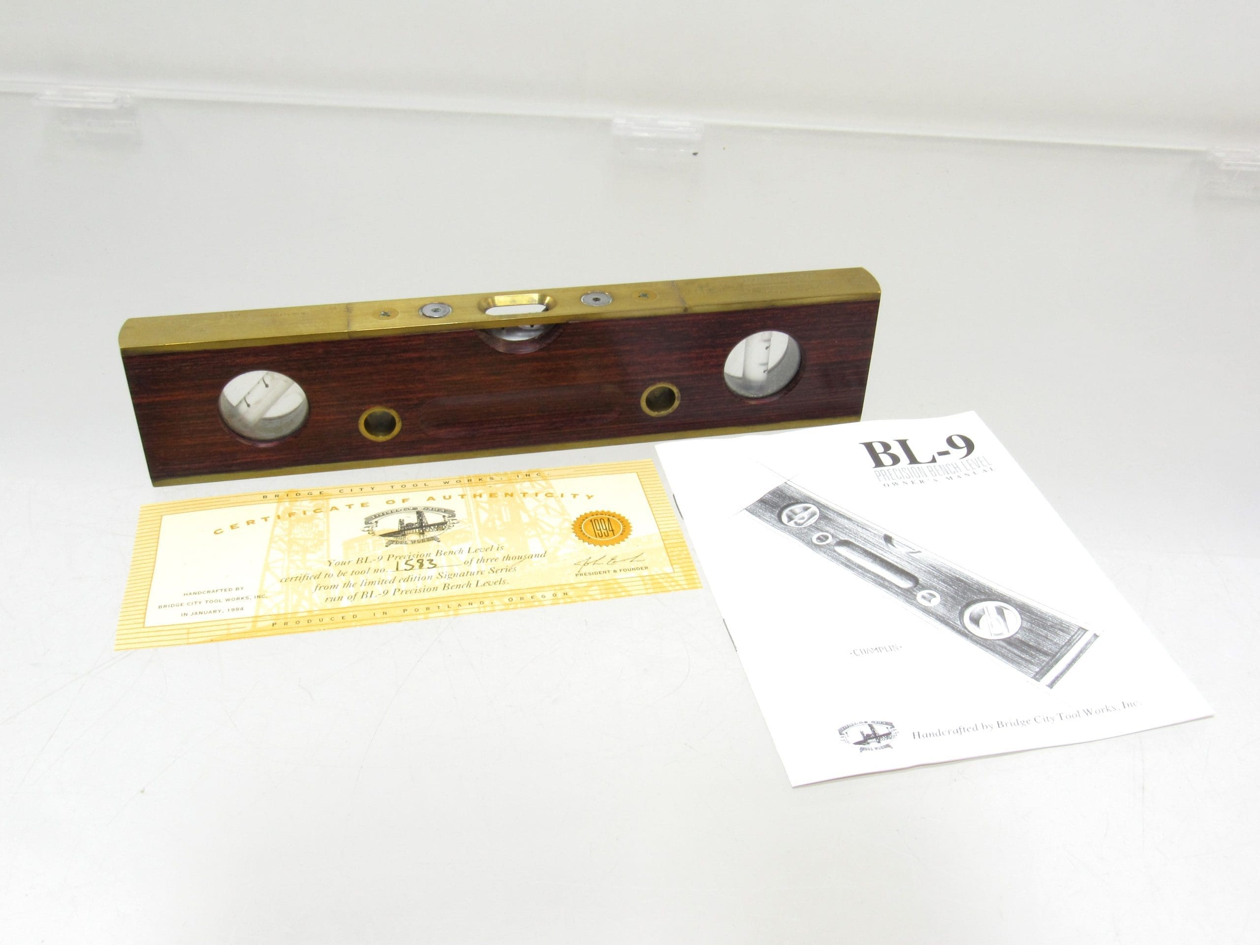 Bridge City Tool BL-9 Precision Bench Level Limited Edition Signature ...