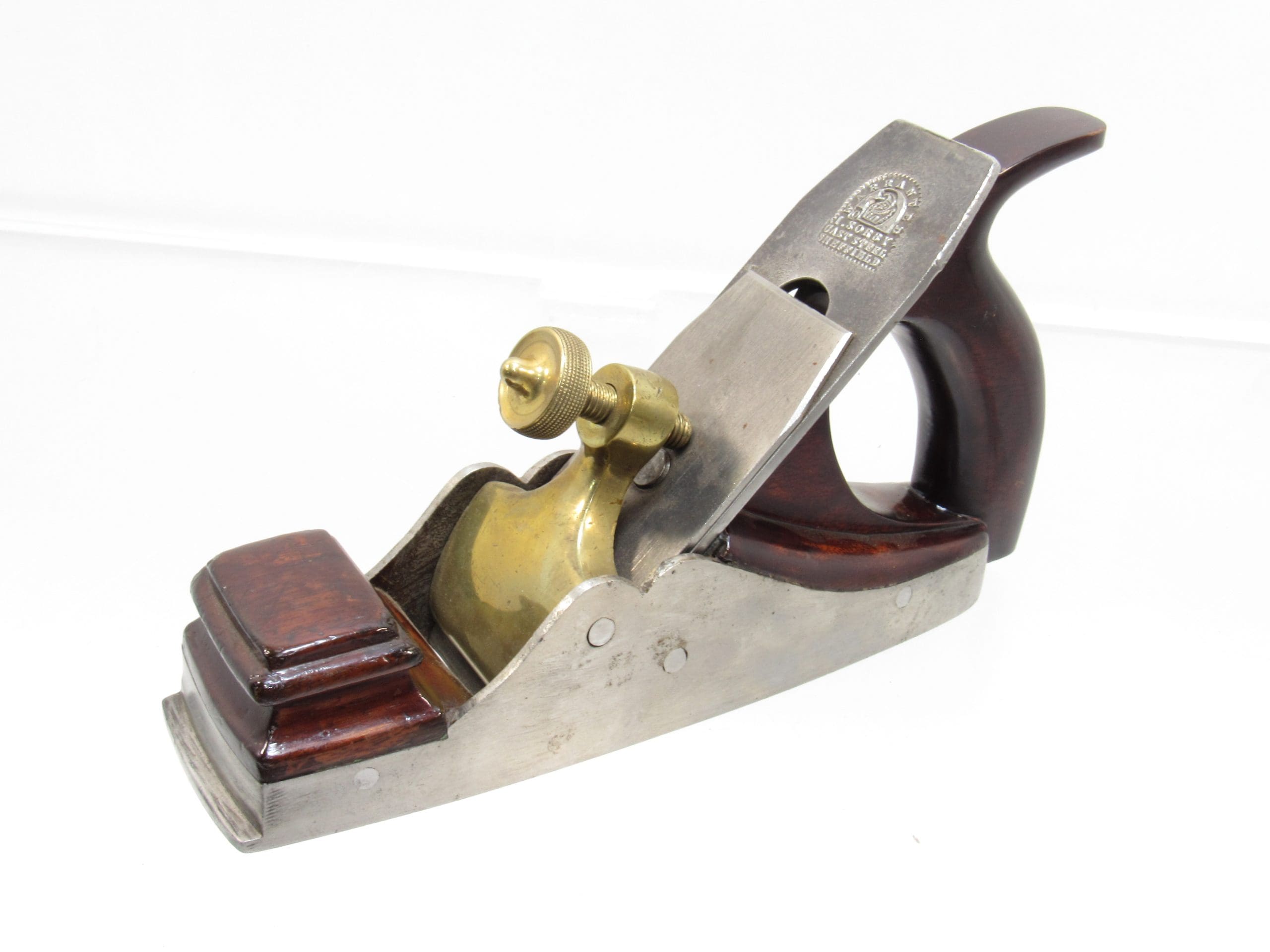 A Showpiece 8 1/2" Cast Iron Scottish Overstuffed Infill Plane With 2 ...