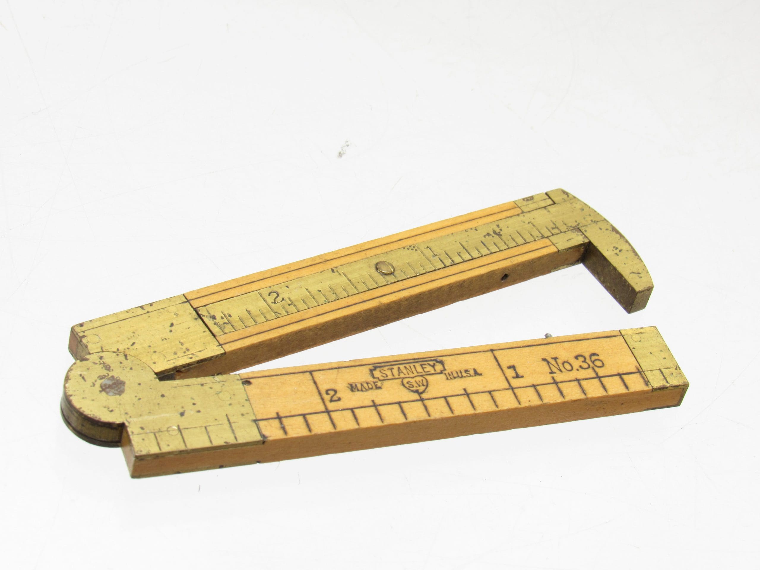 Extra Fine Stanley # 36 Carpenters Caliper Rule 6" 2 Fold Sweetheart ...