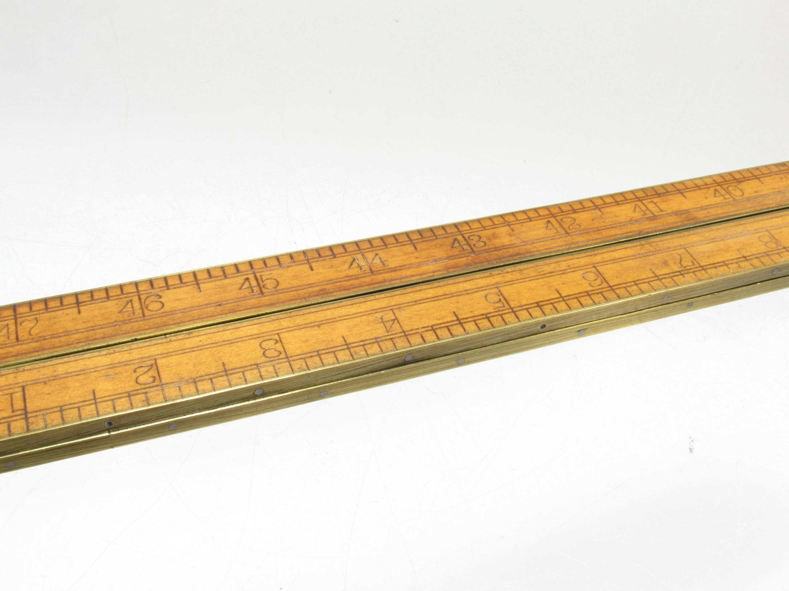 Very Rare H Chapin # 15 1/2 Fully Brass Bound 2 Foot 4 Folding Rule ...
