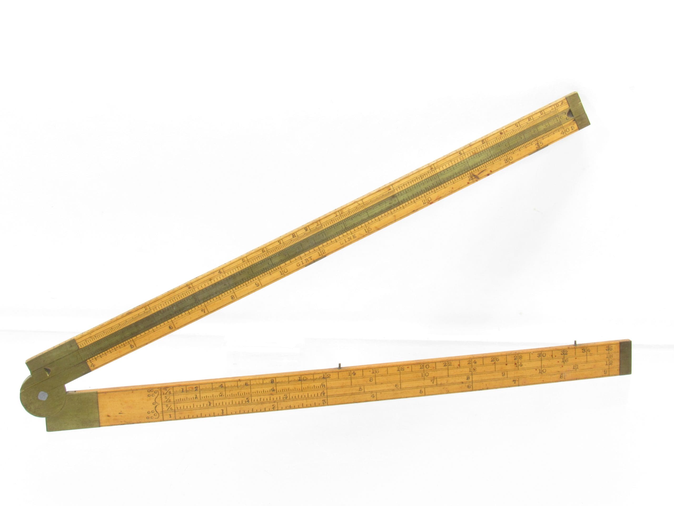 Very Nice Stanley # 27 Carpenters Sliding Rule 2 Foot 2 Fold. - Michael ...
