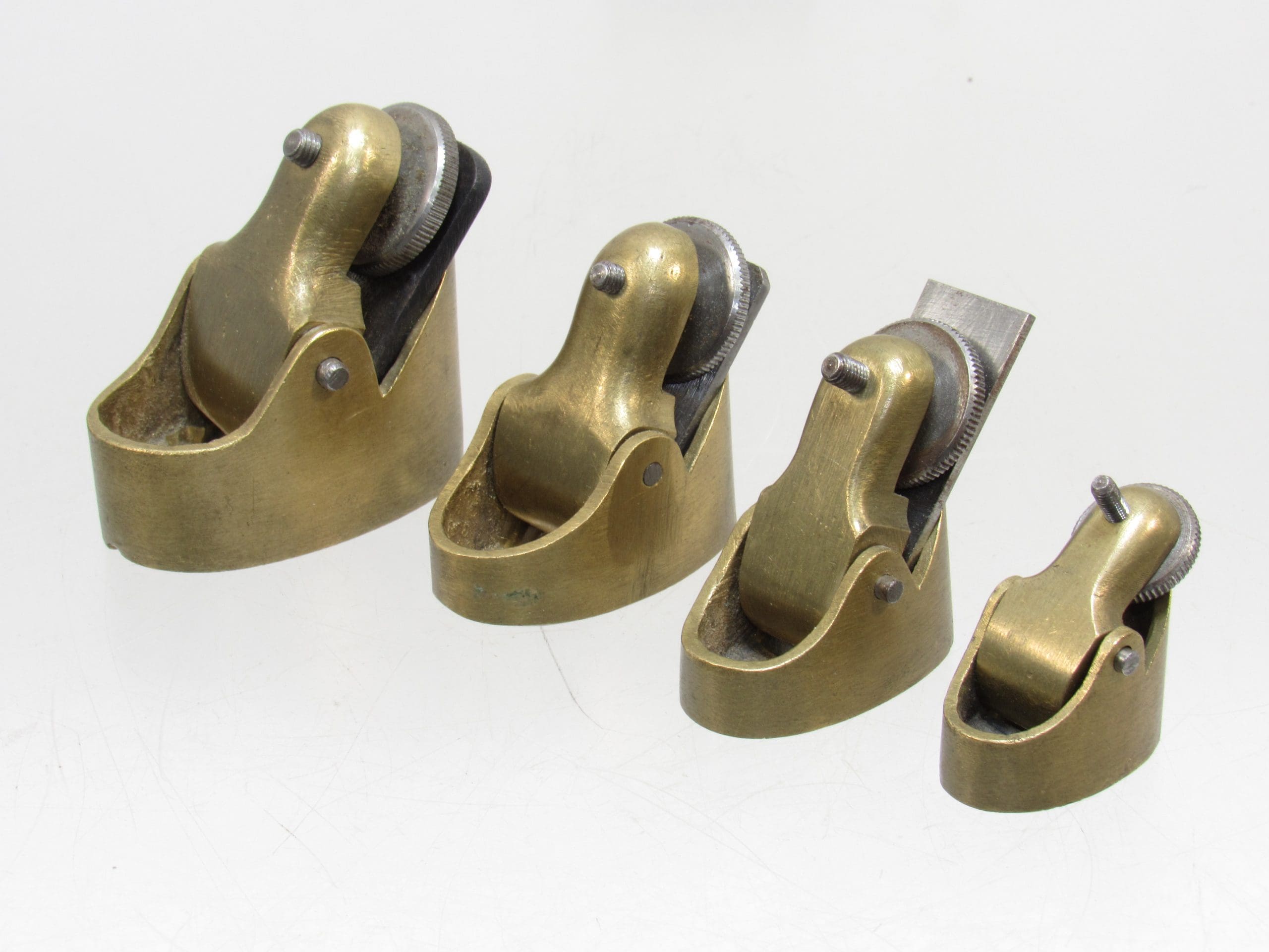 Great Set of 4 Miniature Instrument Makers Bronze / Brass Planes ...