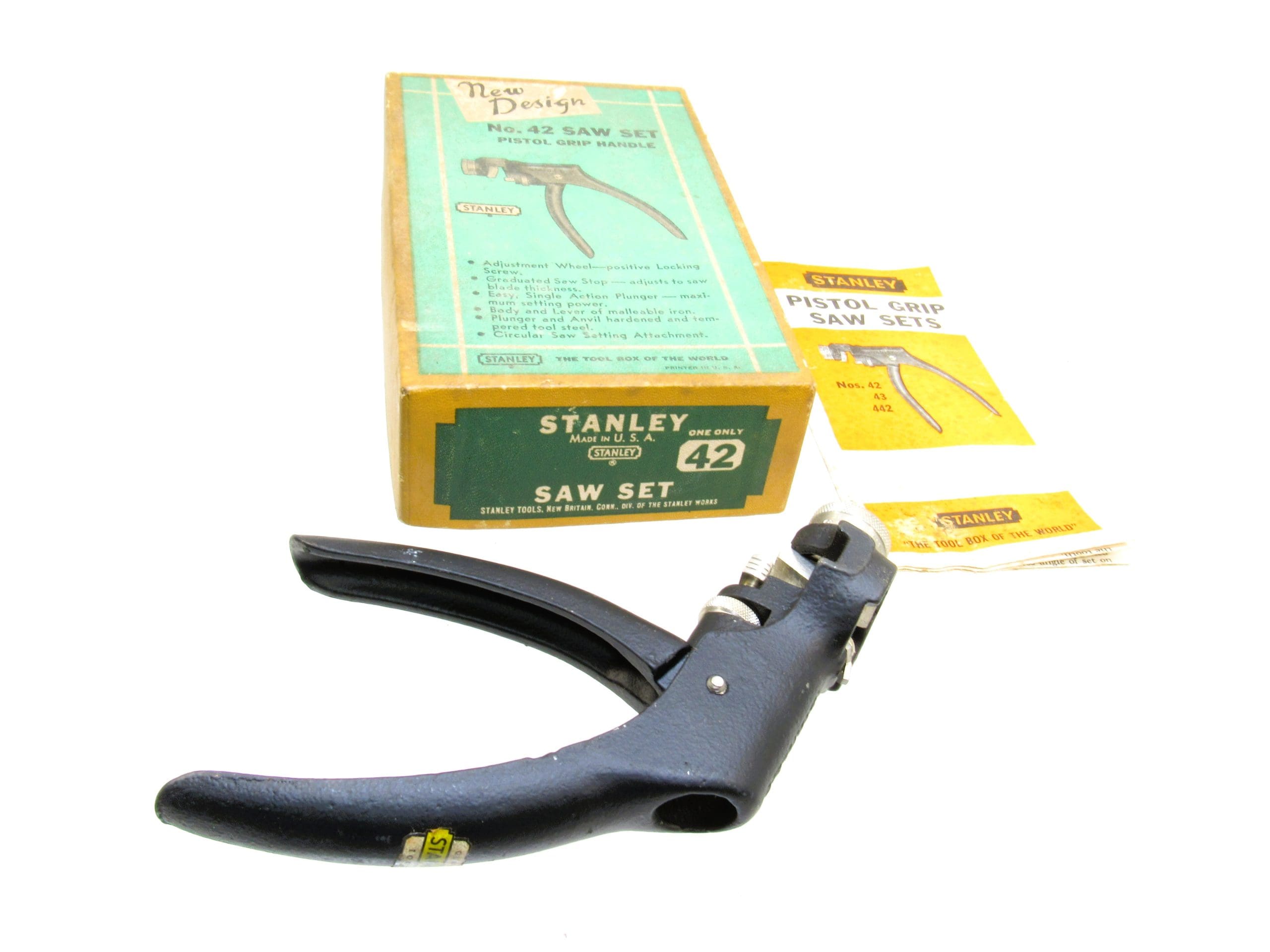 Extra Fine Stanley # 42 Saw Set In Original Box With Handle Label ...