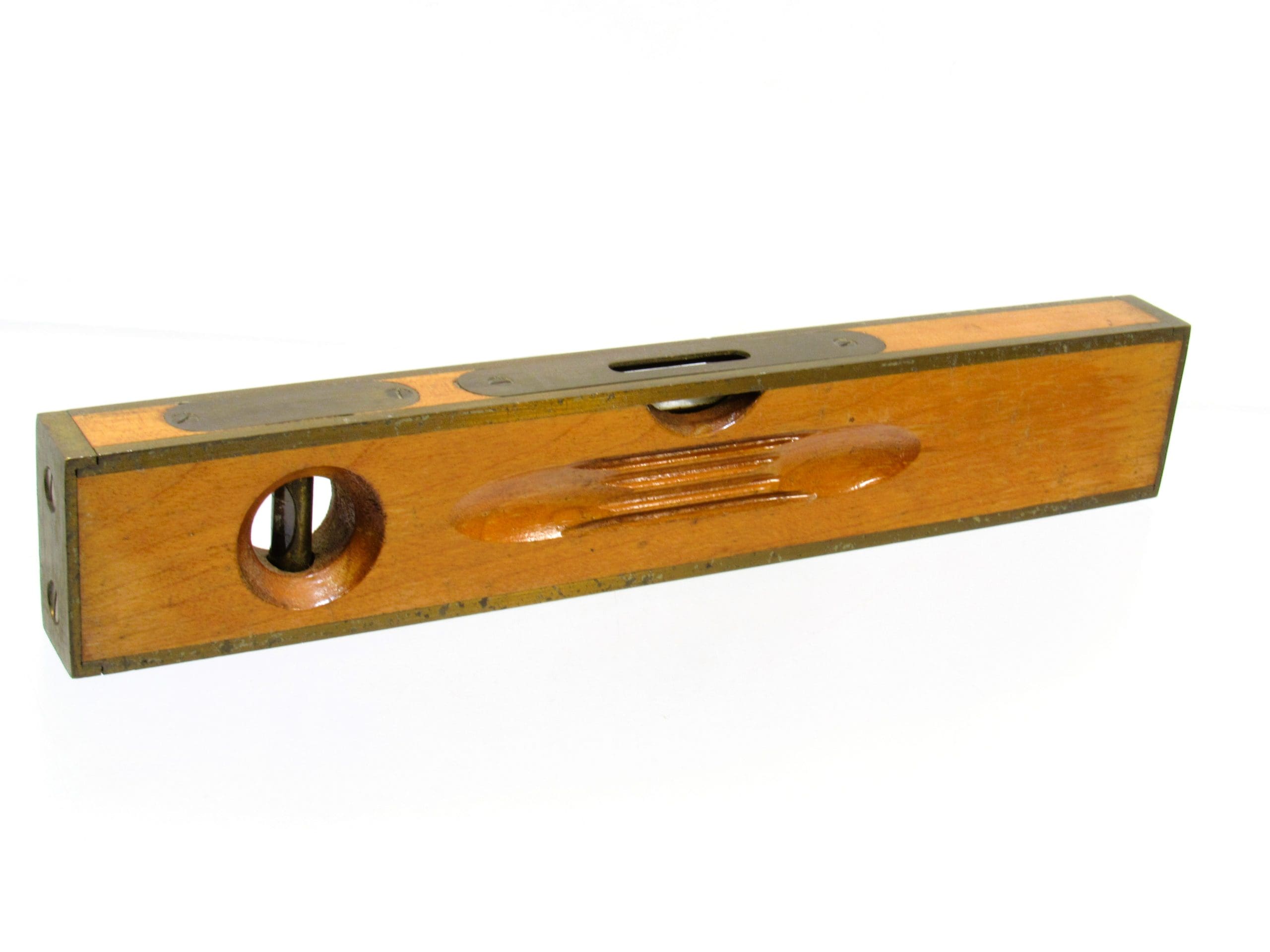Amazing Fully Brassbound Disston # 75 Cherry Plumb & Level Patented OCT ...