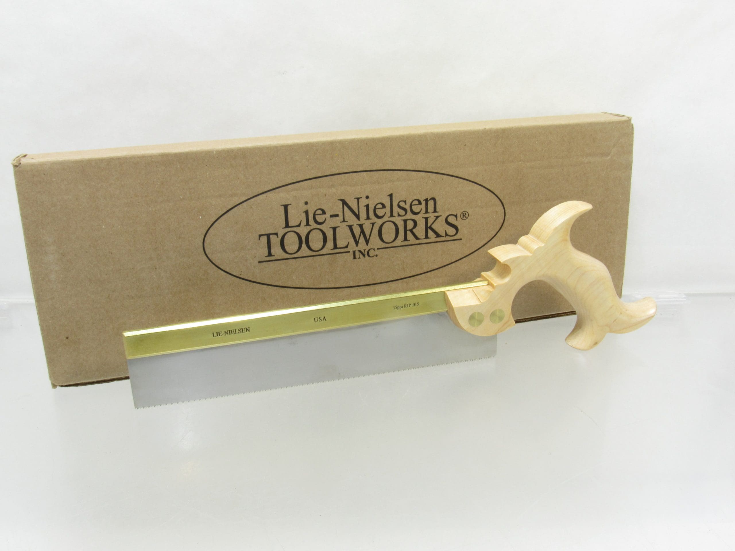 New In Box Lie Nielsen 15 PPI Tapered Rip Dovetail Saw 10" Long Plate ...