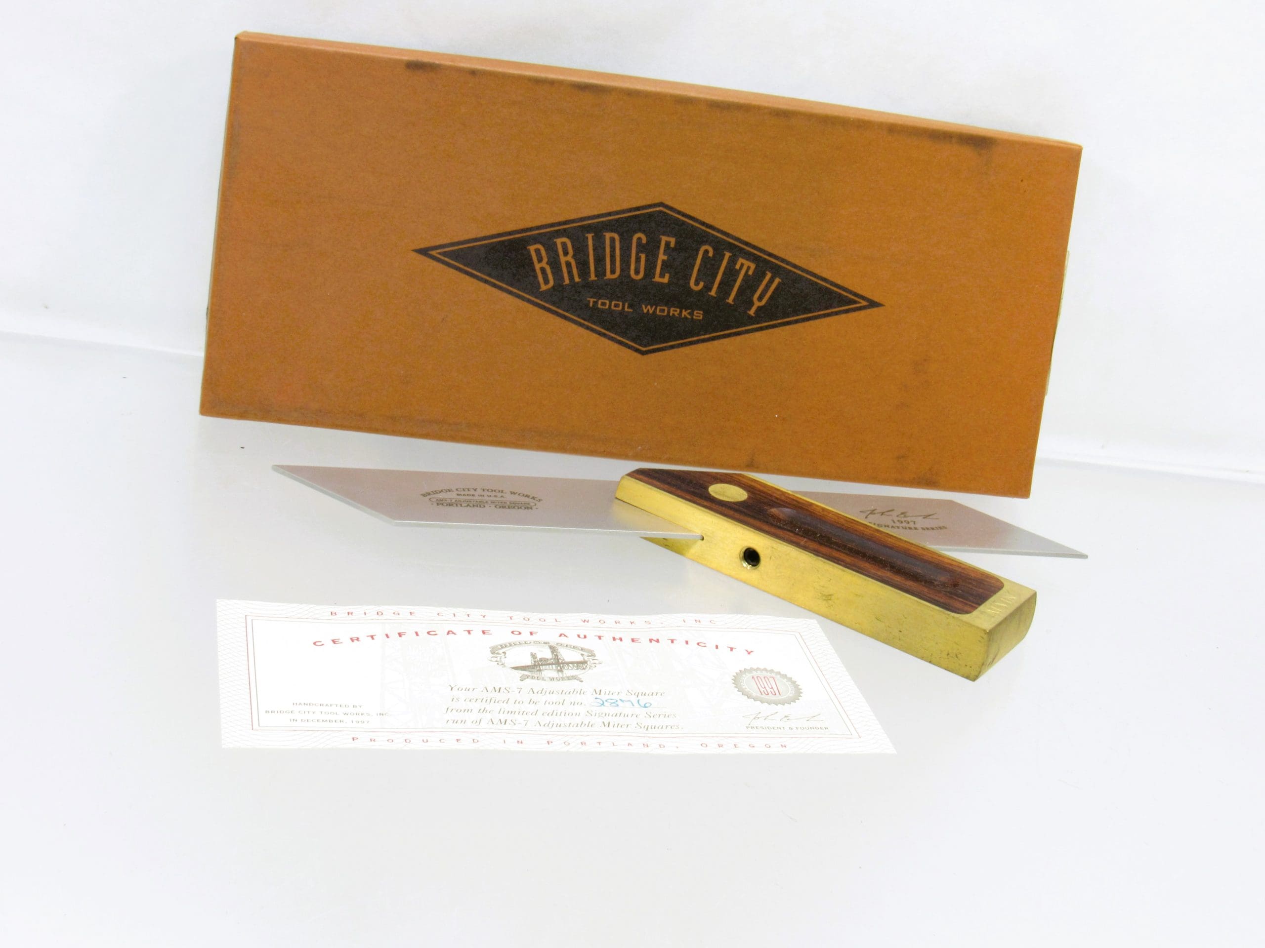 Minty Bridge City Tool AMS-7 Adjustable Miter Square 1997 Made In USA ...