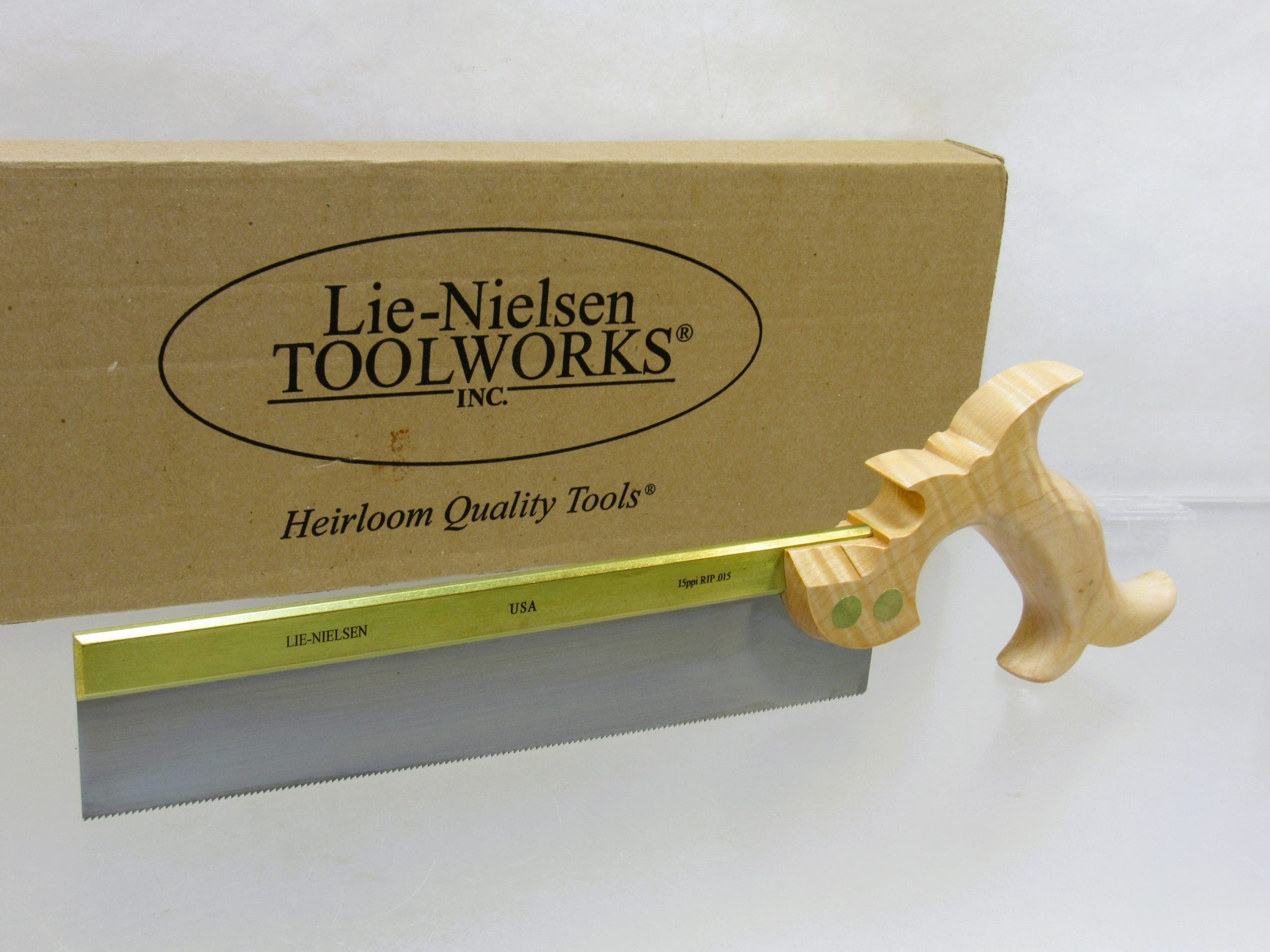 New In Box Lie Nielsen 15 PPI Tapered Rip Dovetail Saw 10" Long Plate ...