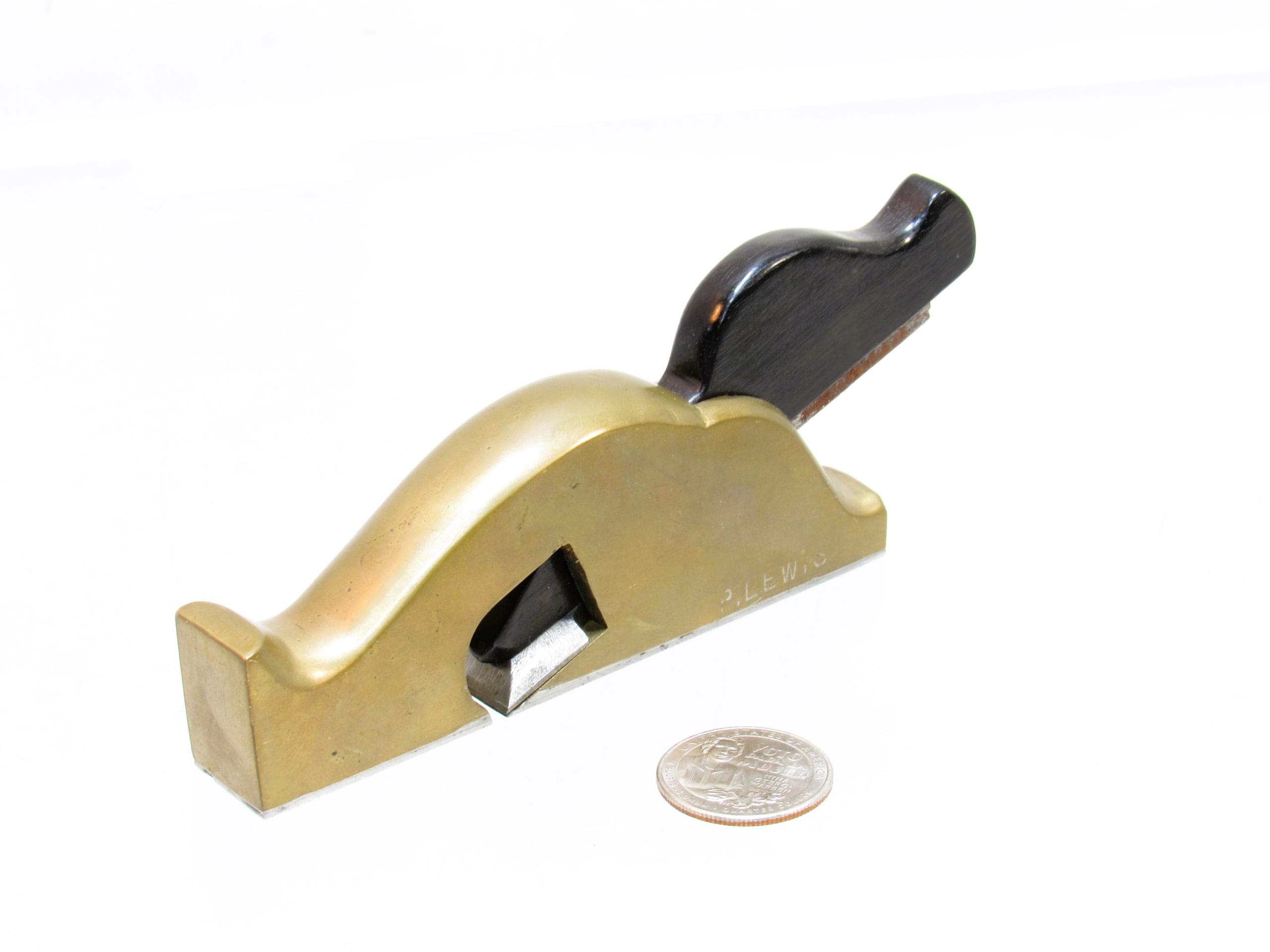 Extra Pretty Gunmetal Shoulder Plane Only 4 5/8" Long With An Ebony ...