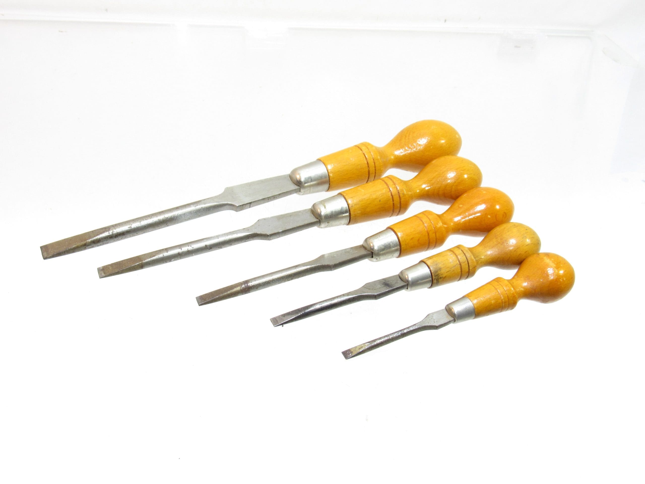 Superb Set of 5 Wooden Handle Cabinet Makers Screwdriver Marked ...