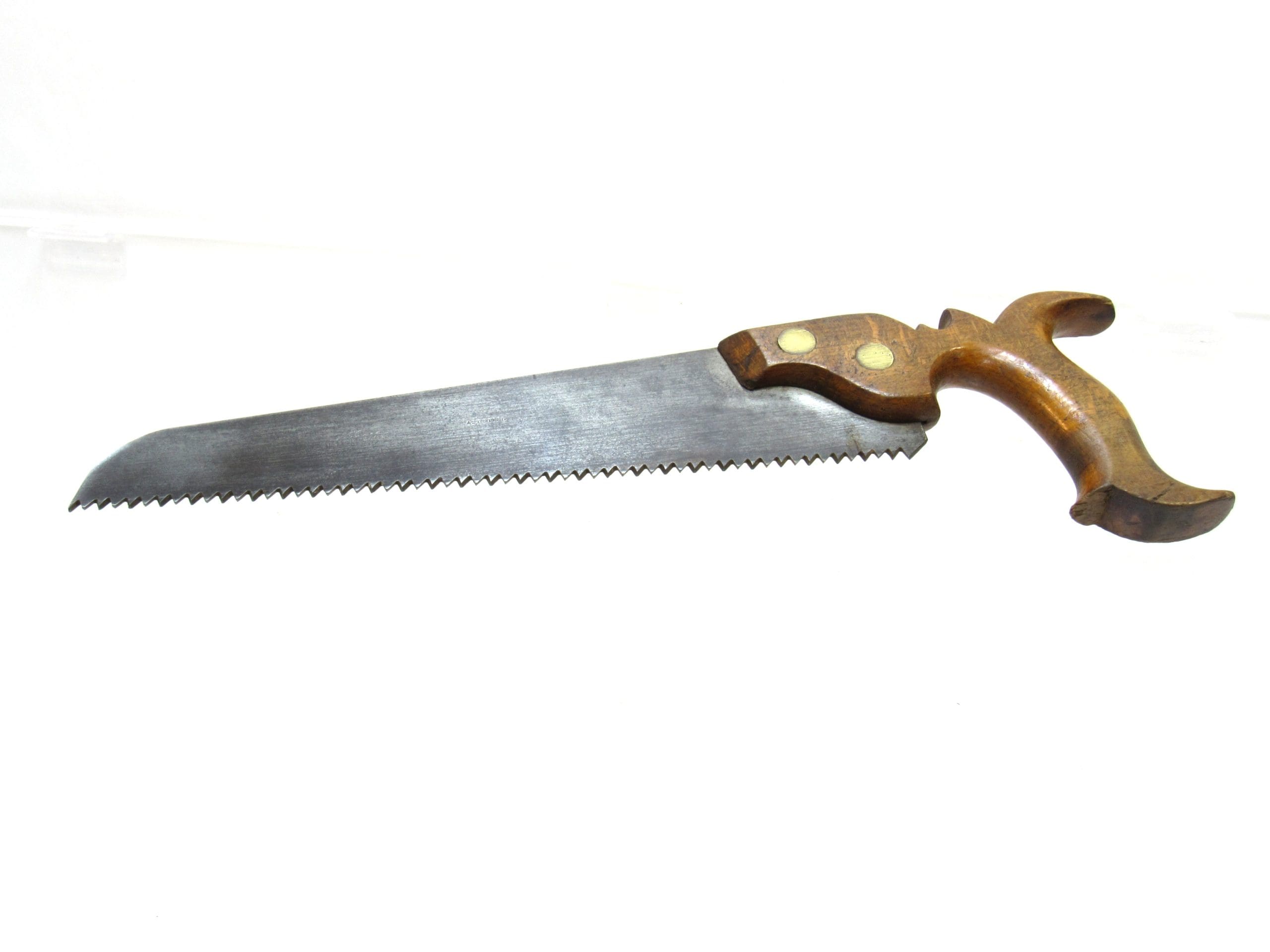 Very Early Split Nut Saw With Rare 1/8" Plate Marked Thos Turner Cast ...
