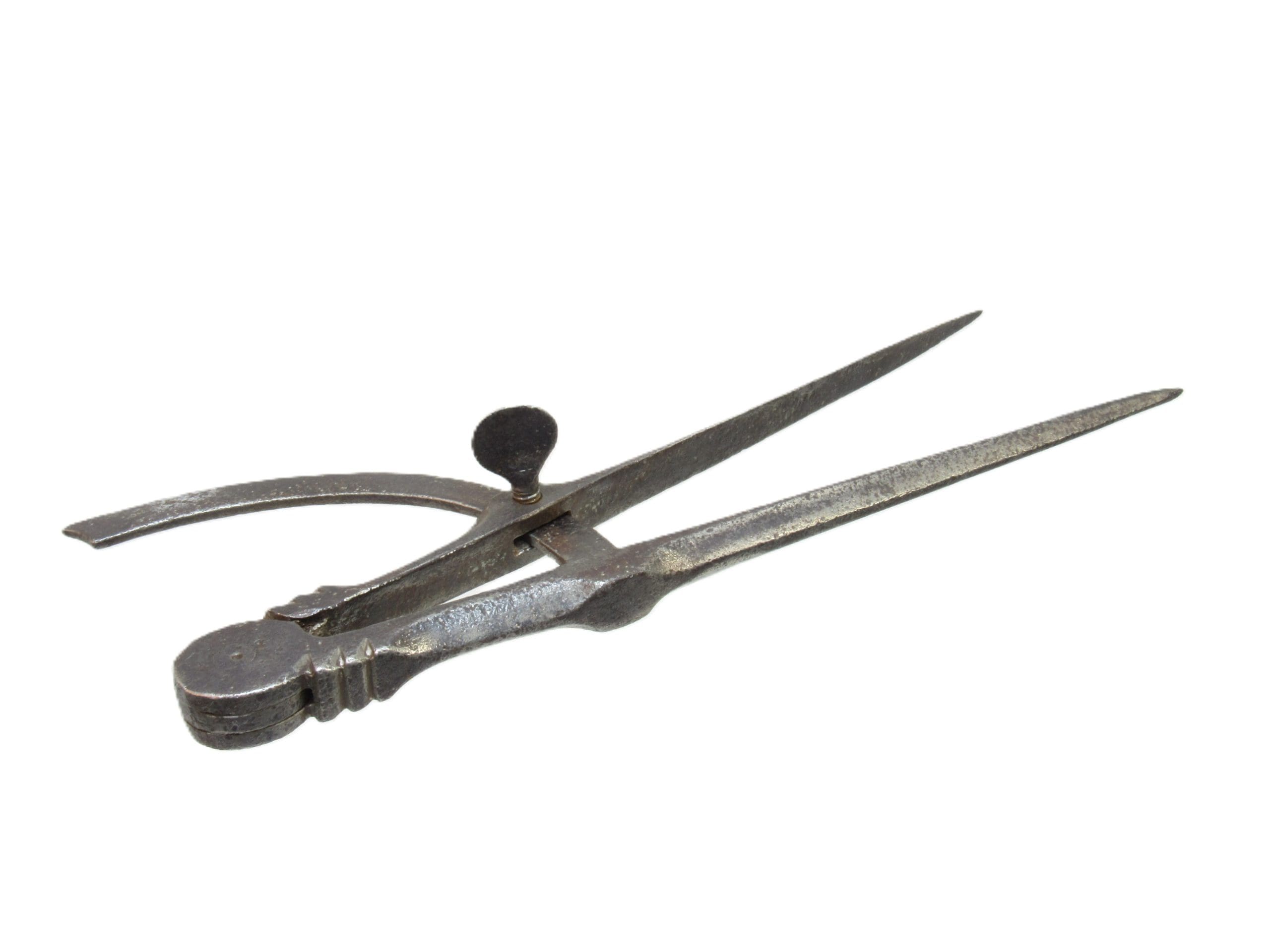 Great Pair Of 18Th Century Hand Forged Iron Dividers Nicely Decorated ...