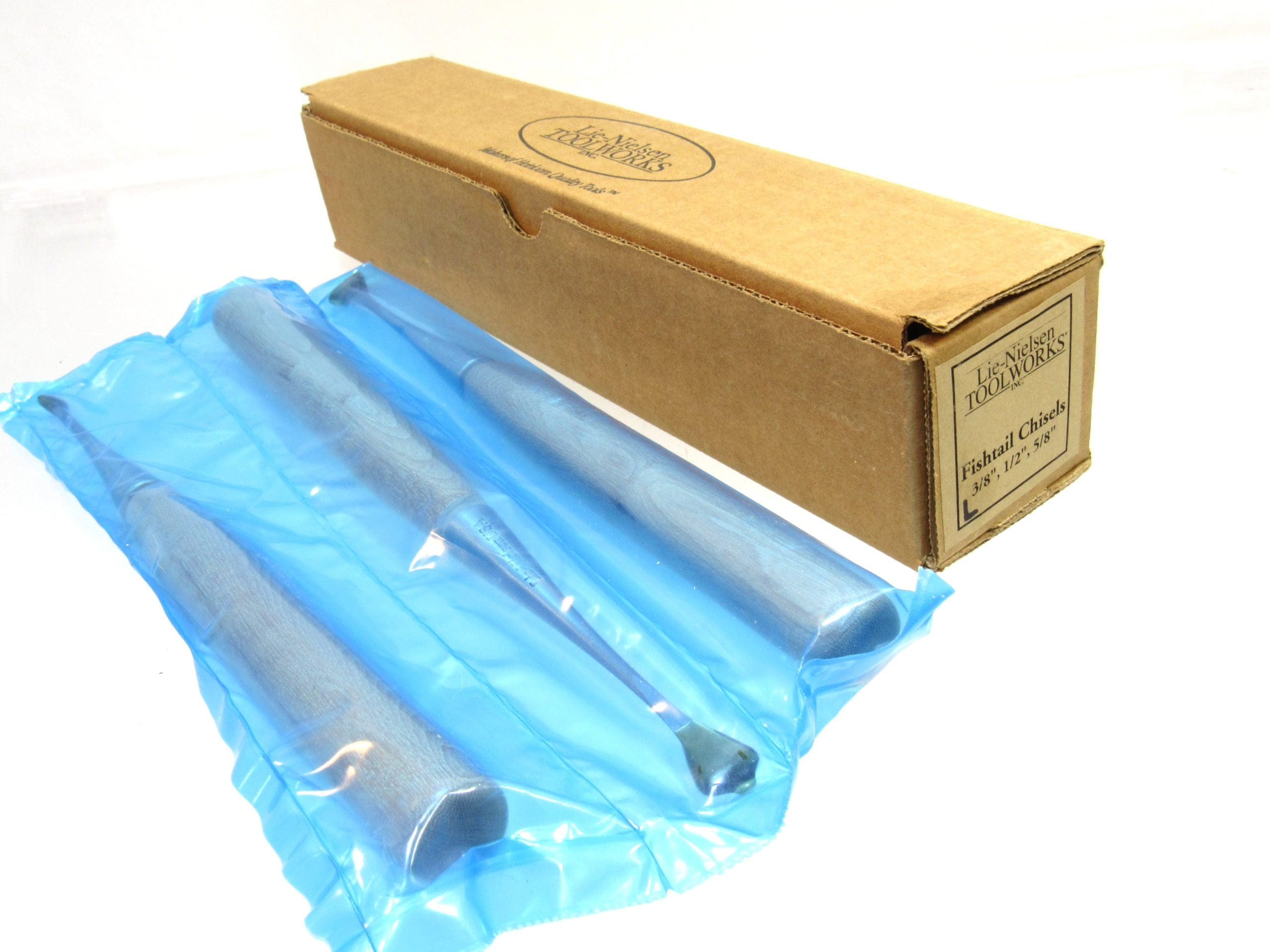 New Unused Lie-Nielsen Fishtail Chisel Set – ⅜", ½", and ⅝" with Long ...