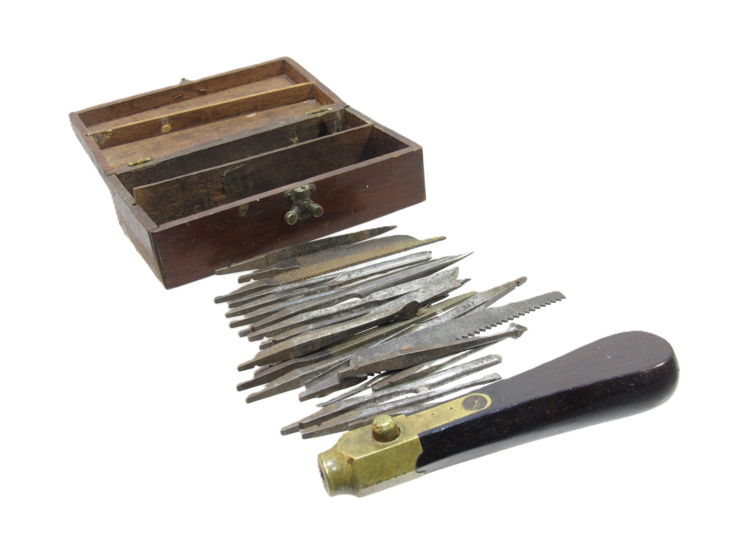 Awesome Bagshaw & Field Philadelphia Rosewood & Brass Tool Handle With ...