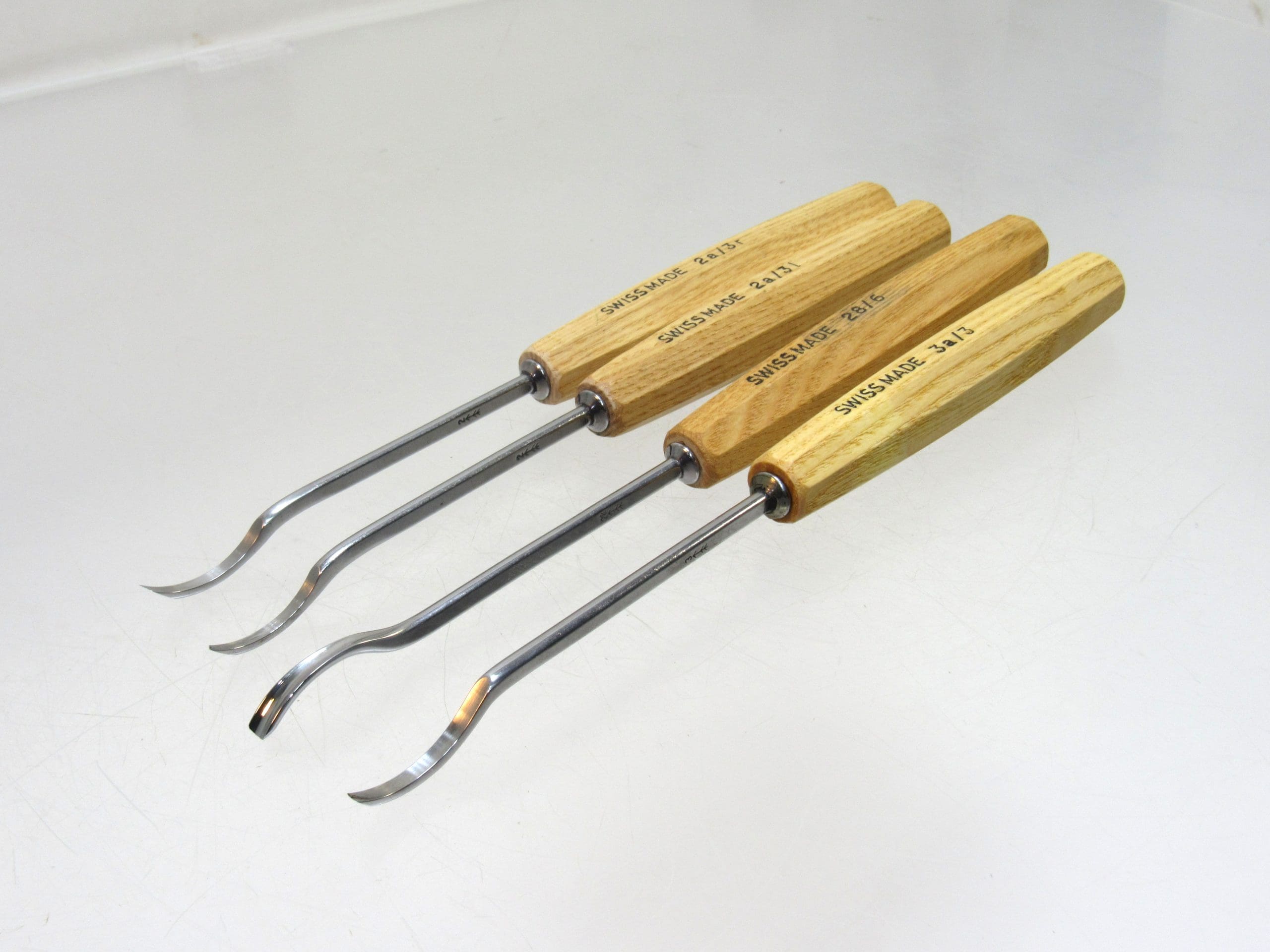 Premium Set of 4 Pfeil Swiss Made Carving Chisels 2A/3L & 2A/3R, 3A/3 ...