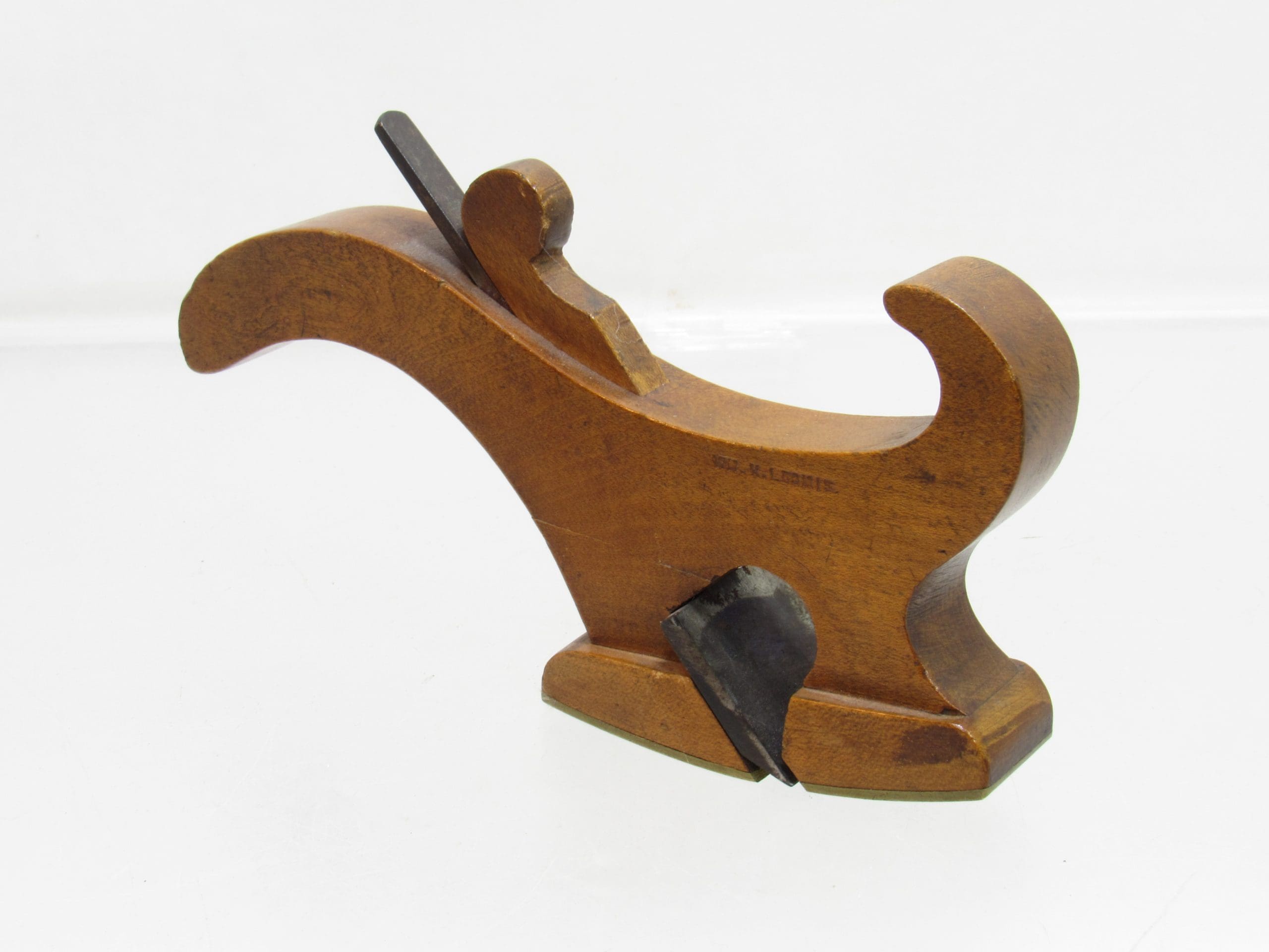 Curvaceous Early Tail Handled Instrument / Carriage Makers Plane With ...