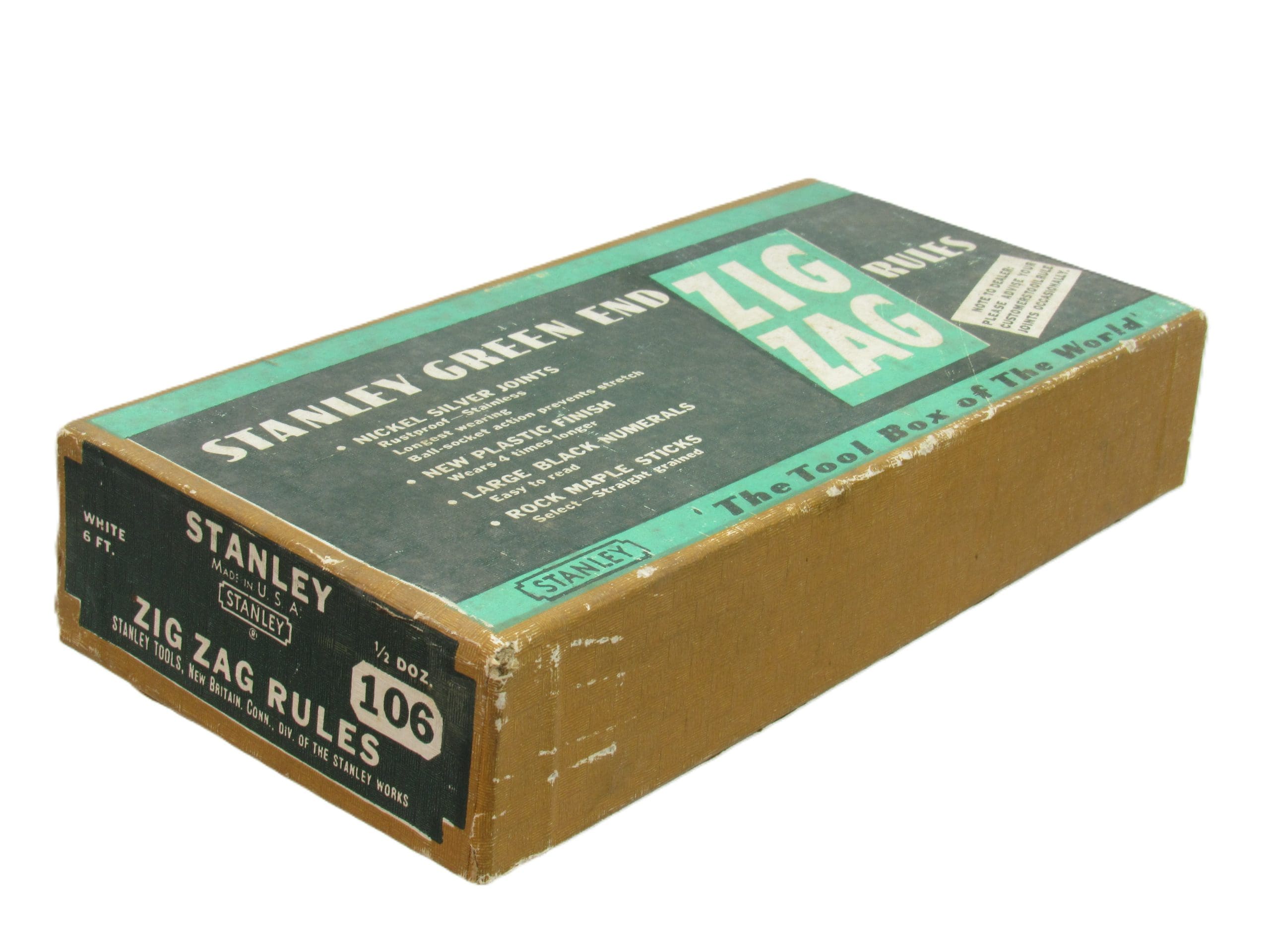 Superb 5 New Old Stock Stanley No 106 Zig Zag Rules In Early Box With ...