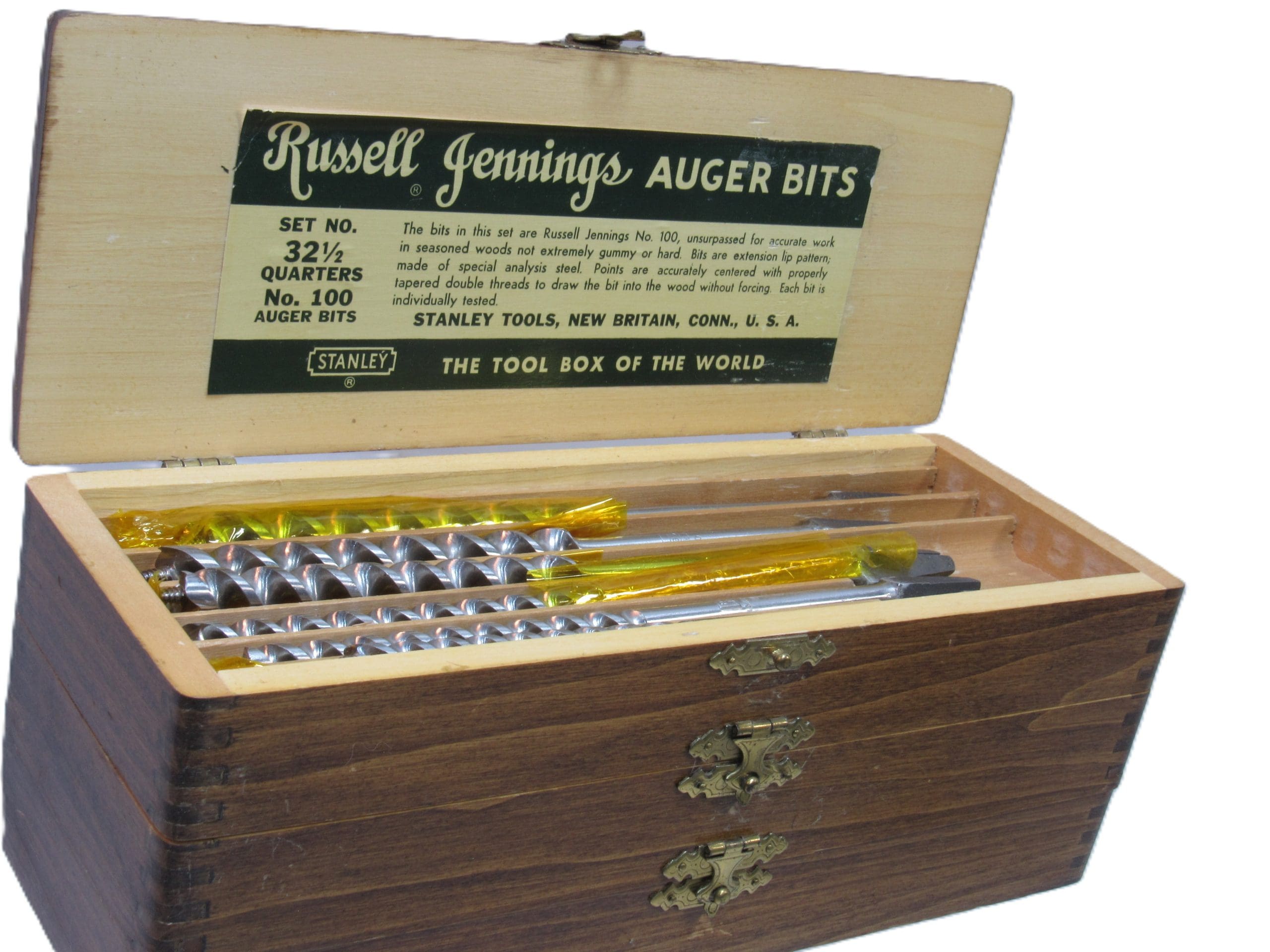 Mint Unused Set of Russell Jennings Stanley Auger Bits in Three Tier ...