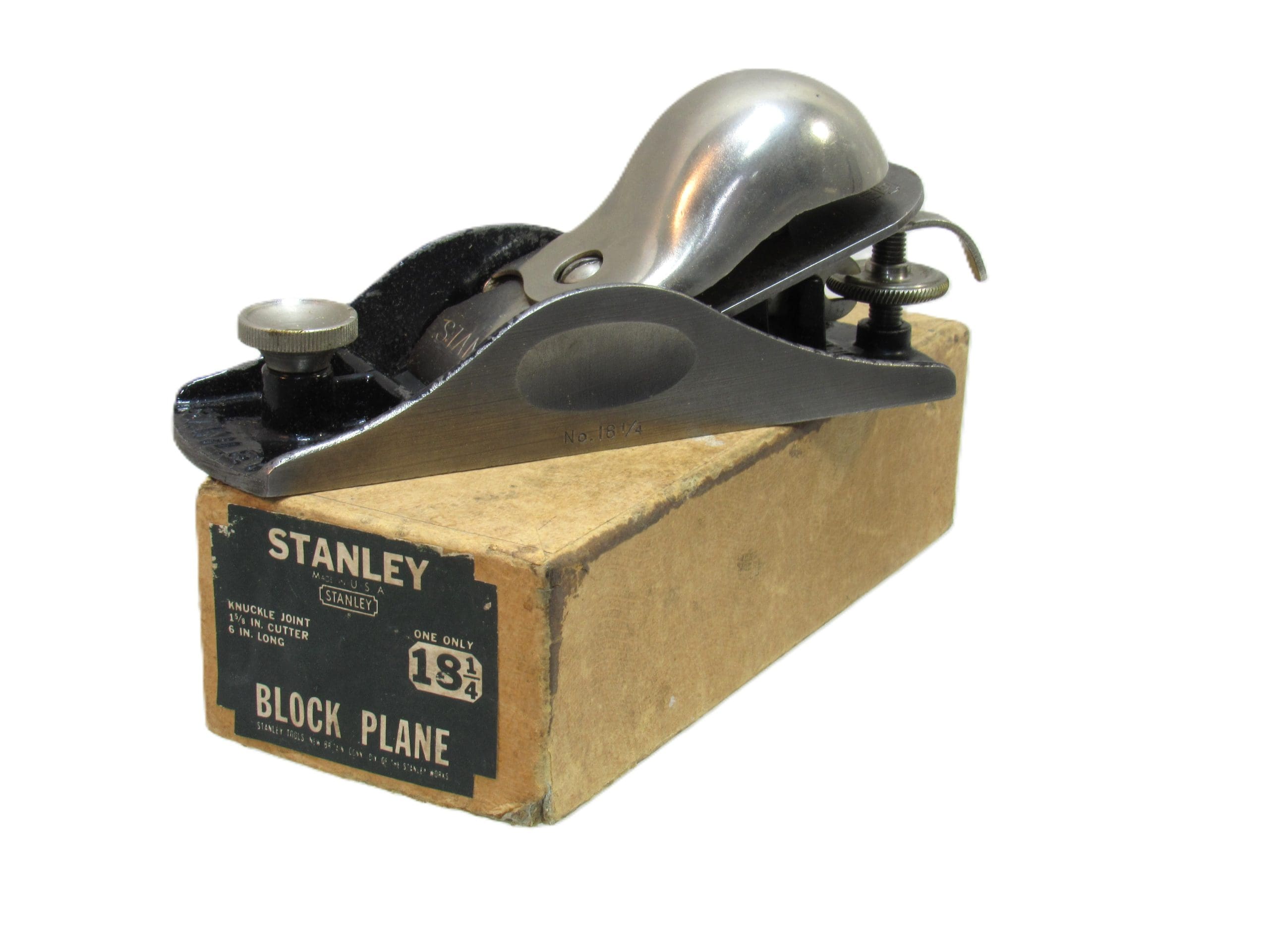 Fine Stanley No 18 1/4 Knuckle Joint Block Plane in Original Box ...