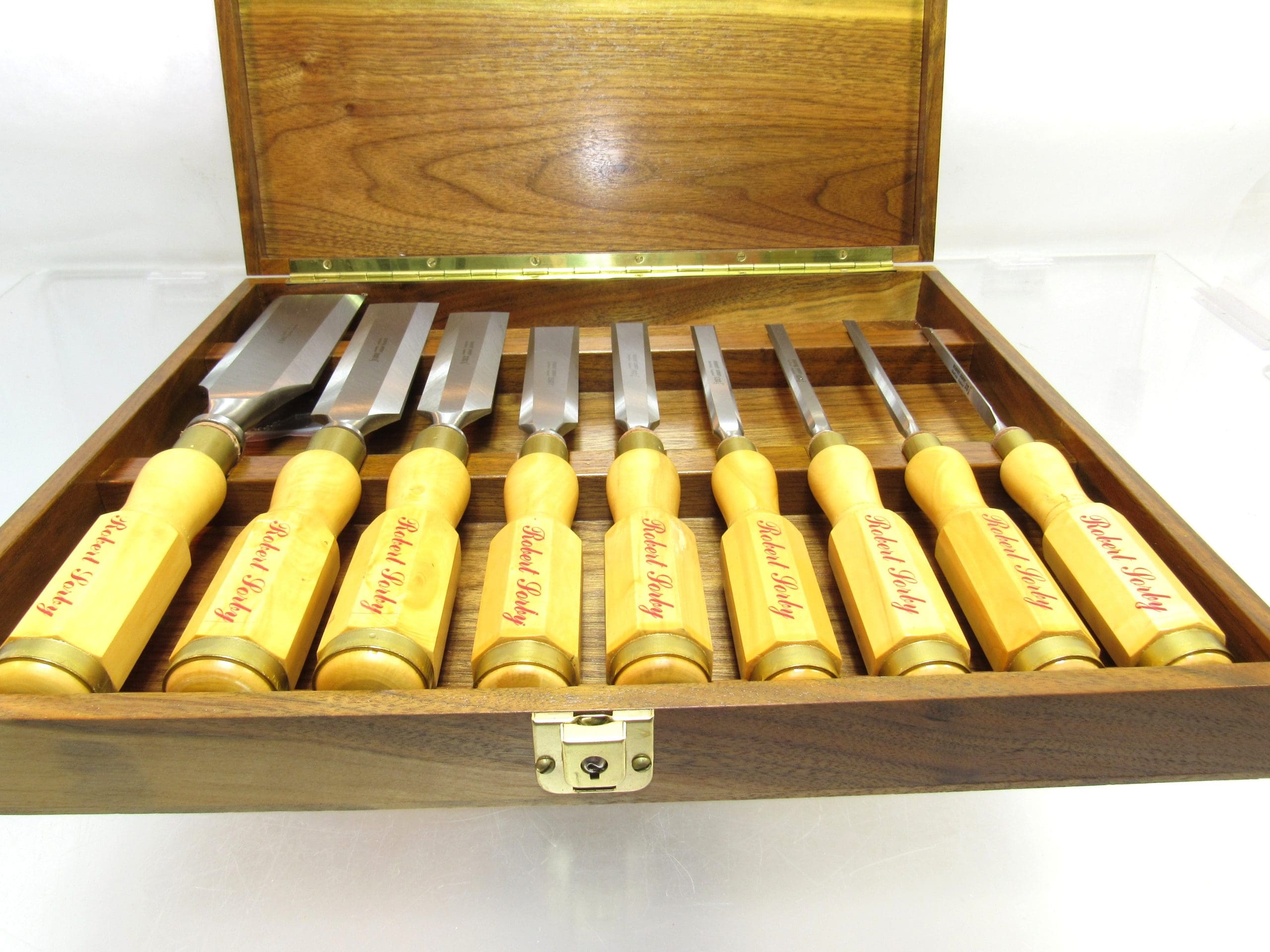 Amazing Set Of 9 Robert Sorby Bevel Edge Chisels With London Pattern ...
